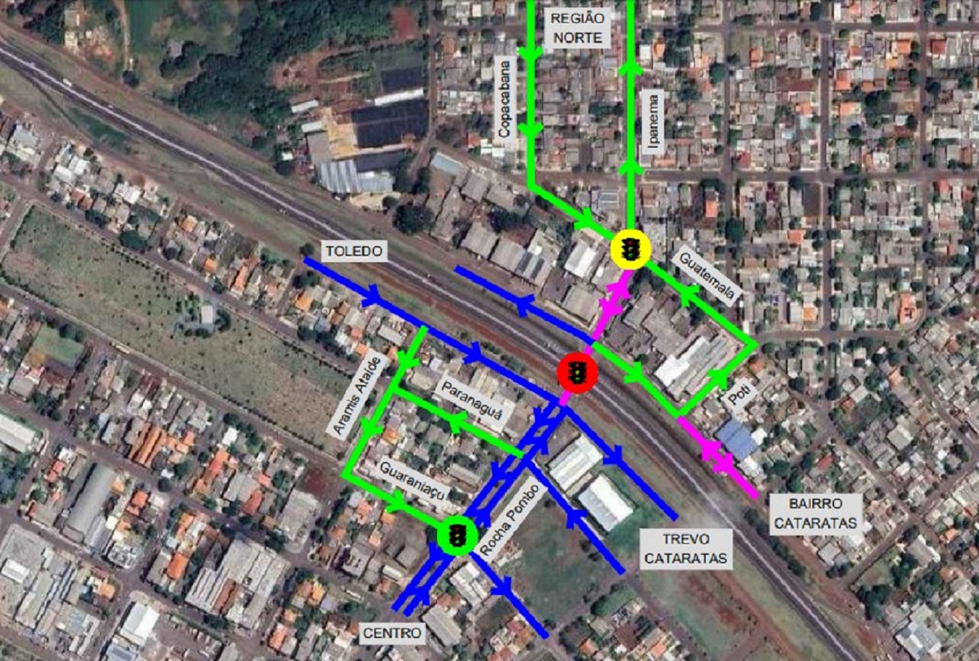 Mapas mostram como ficarão as ruas após as intervenções na região Norte