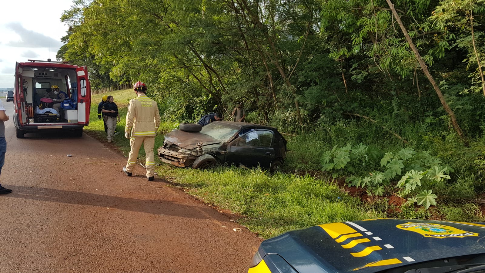 Homem é preso por embriaguez após capotamento que deixou mulher ferida na BR-467