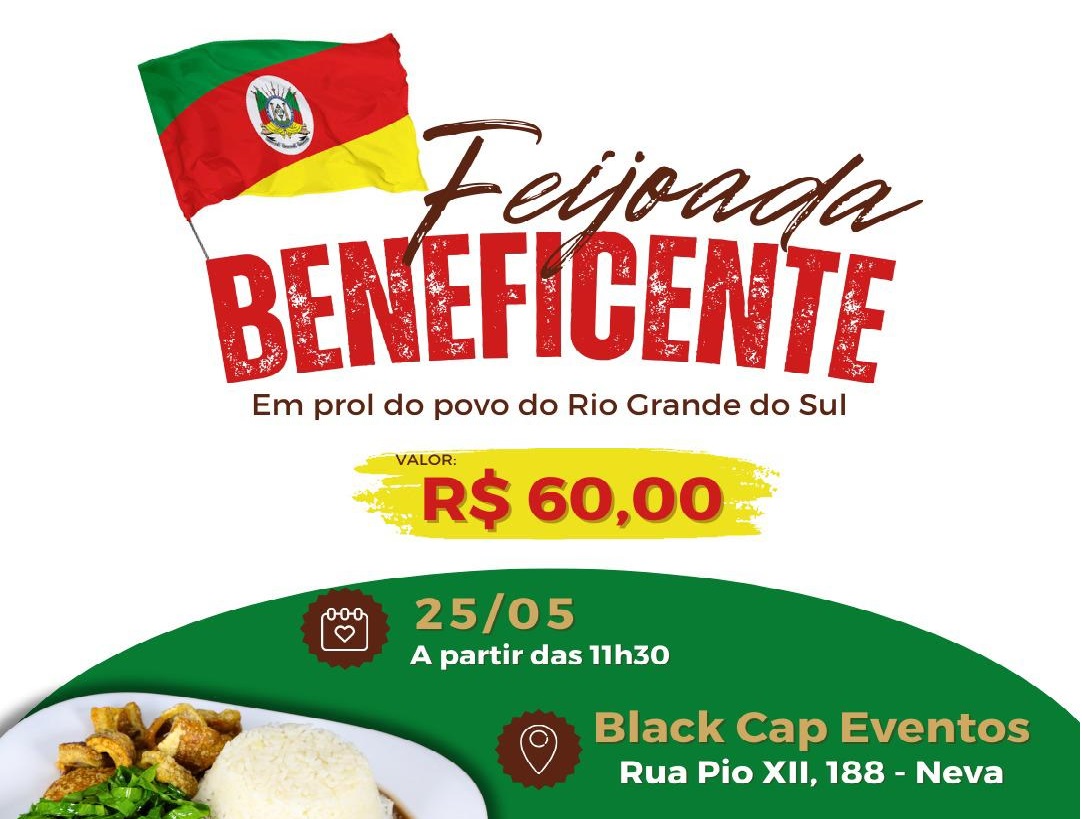 Feijoada beneficente direcionará recursos para o Rio Grande do Sul | CGN - O maior portal de ...