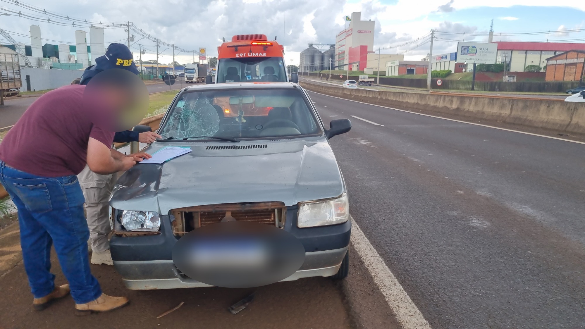 Homem é atropelado por Fiat Uno na BR- 277 próximo ao Autódromo de Cascavel