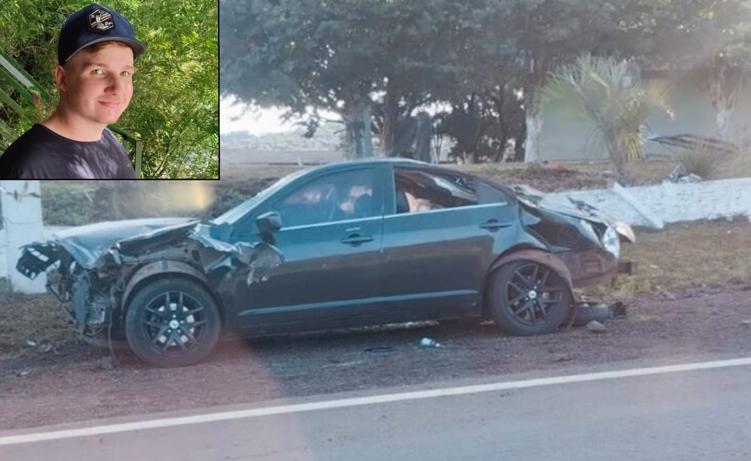 Passageiro de carro, jovem de 18 anos, morre em capotamento