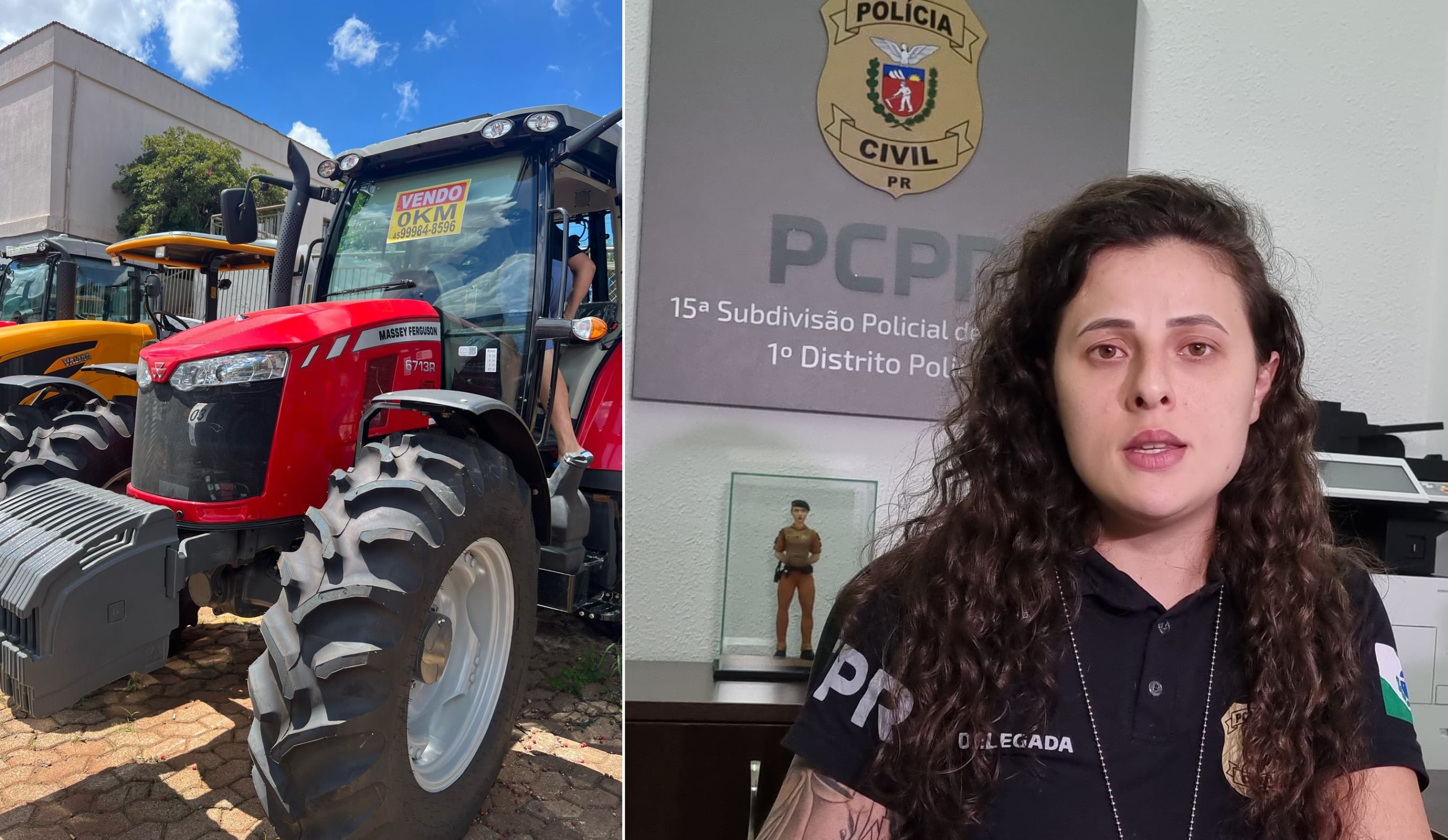 Empresa lucrava cerca de 3000% com vendas de tratores sinistrados, diz Delegada
