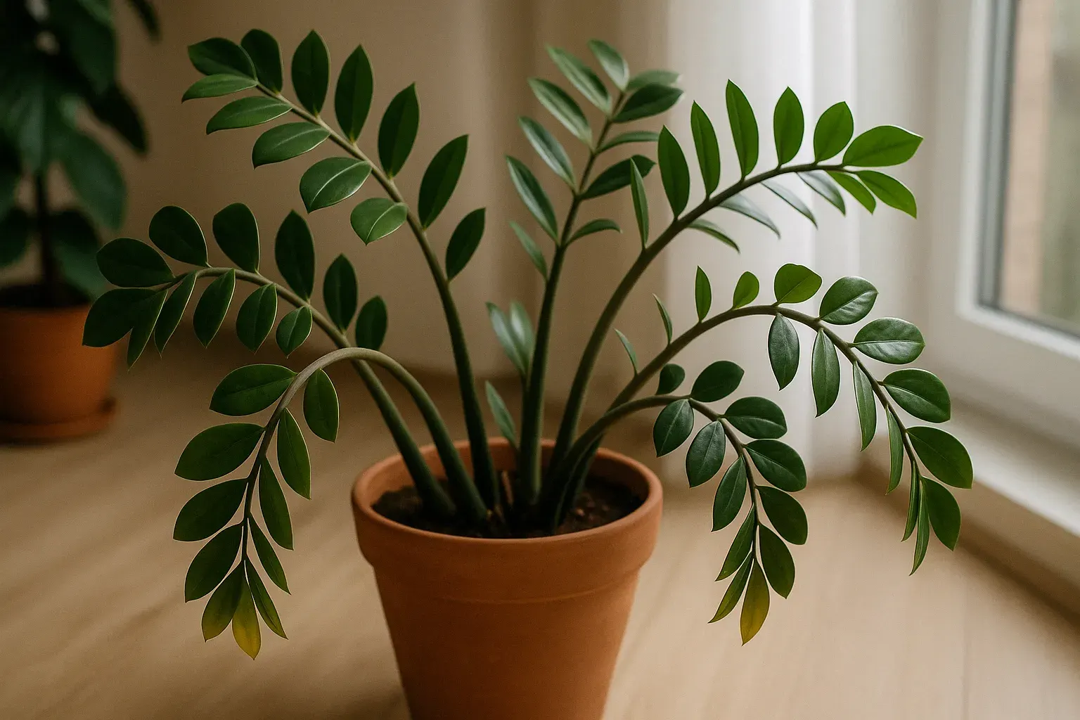 Folhas caídas na zamioculca: o que está errado no cultivo?