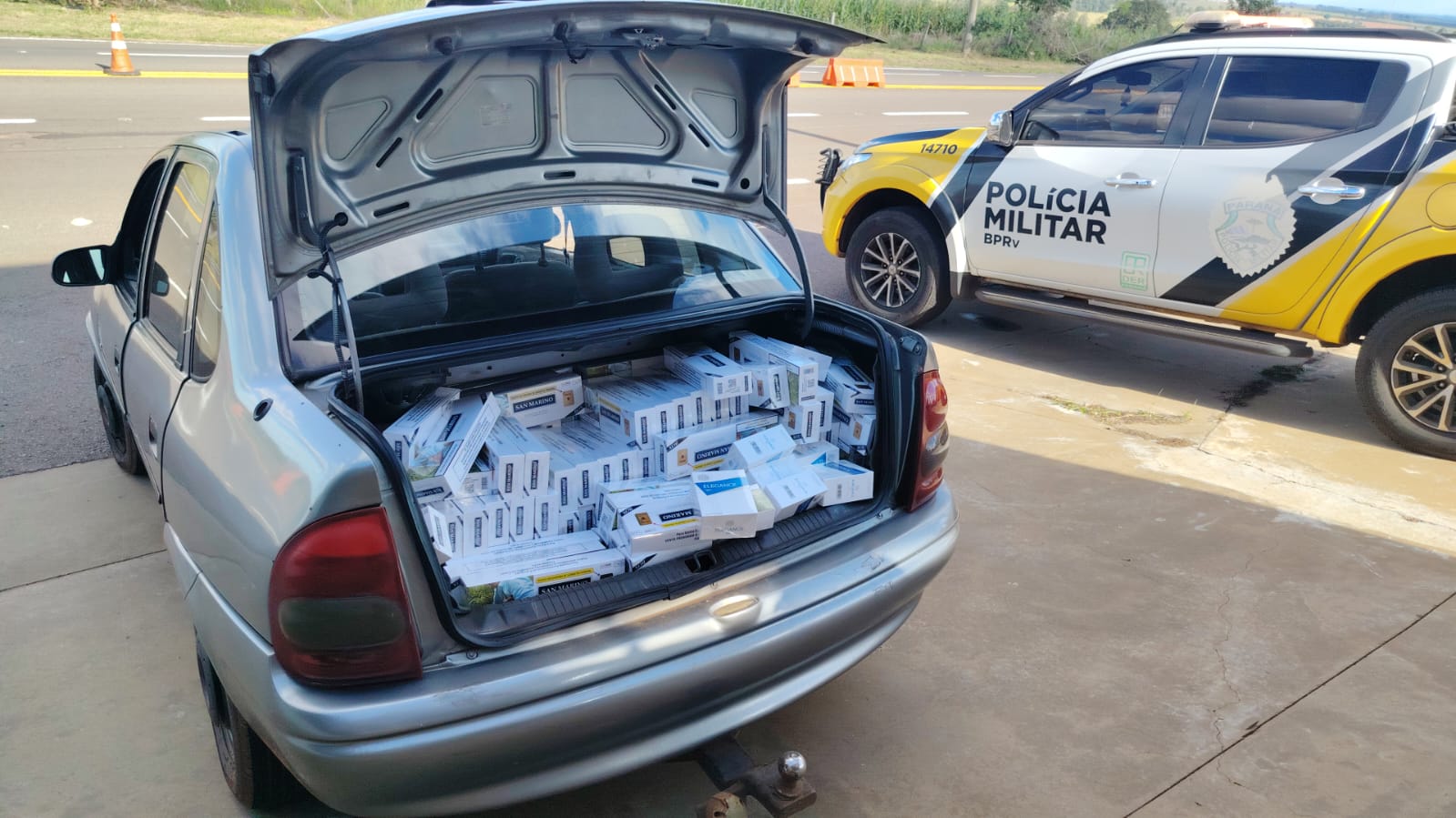 Carga de cigarros contrabandeados é apreendida durante fiscalização na ...
